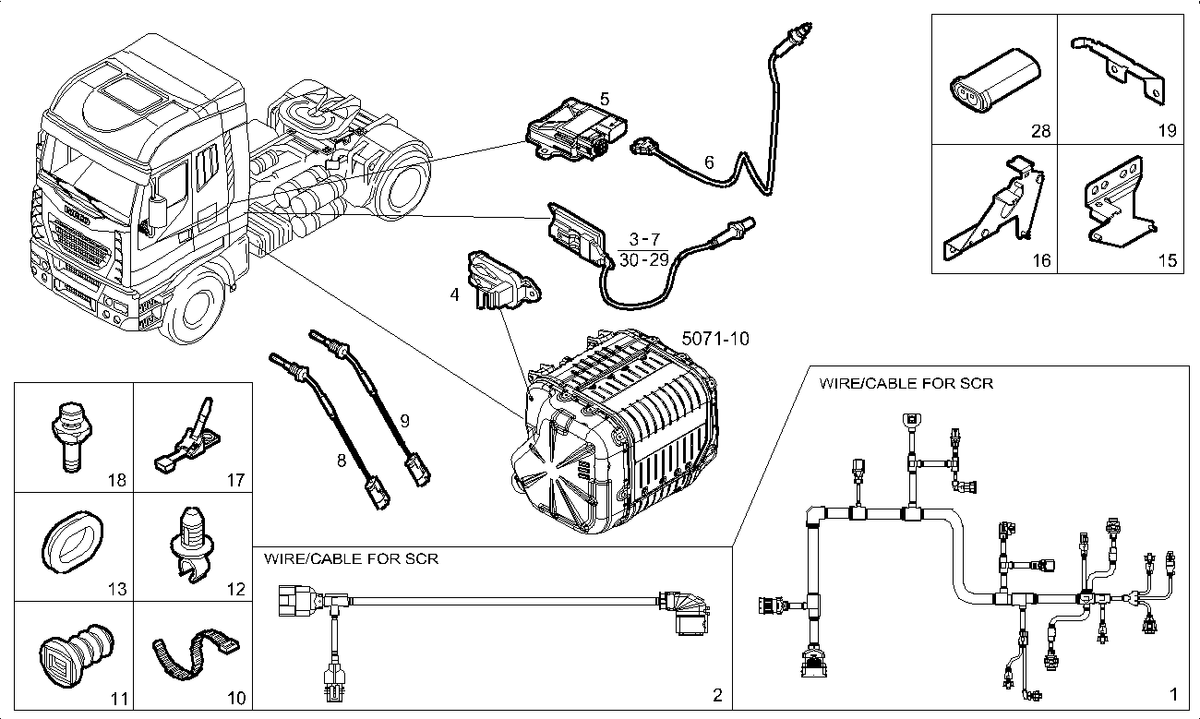 5801777219 SENSORE NOX A MONTE GAS DI SCARICO IVECO STRALIS HI WAY SWA ...