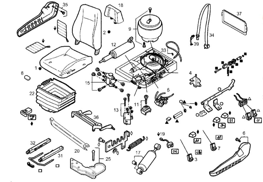 93190624 CAVO COMANDO SEDILE IVECO EUROCARGO EUROTECH EUROSTAR EUROTRA ...
