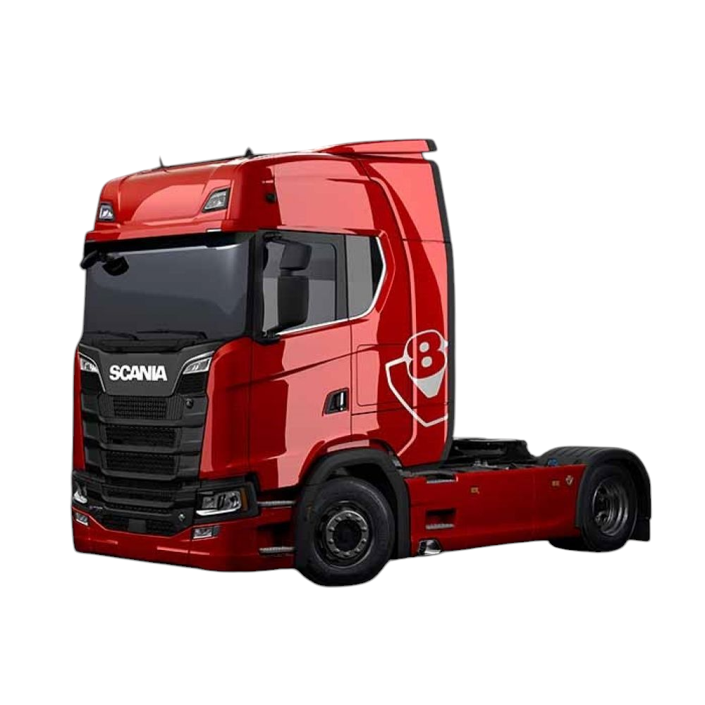 KIT DECORSTRIPES TUNING CABINA ED ALETTONE, ADESIVO CON LOGO SCANIA V8 ...