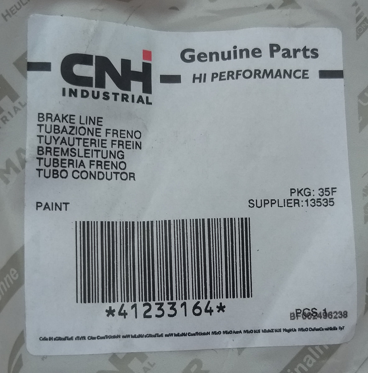 41233164 TUBAZIONE FRENO IVECO STRALIS TRAKKER CURSOR – Ricambi Camion ...