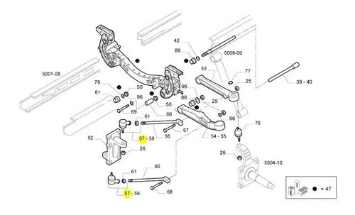 500086679 TESTINA SOSPENSIONE ANTERIORE IVECO DAILY DA 2000 A 2018 ...